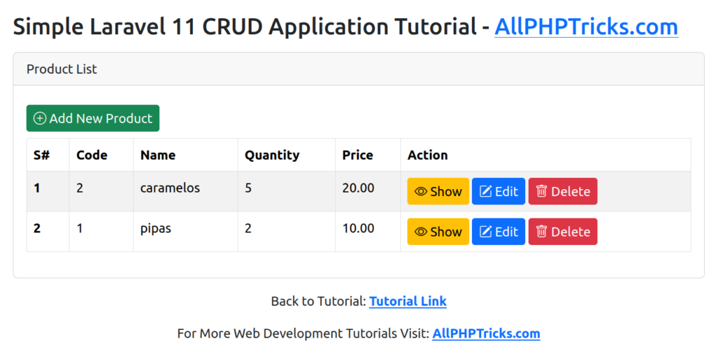 Aplicación CRUD en Laravel 11 – DAM